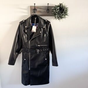 MOTHER | Jackets & Coats | Nwt Mother The Long Chopper Faux Leather ...